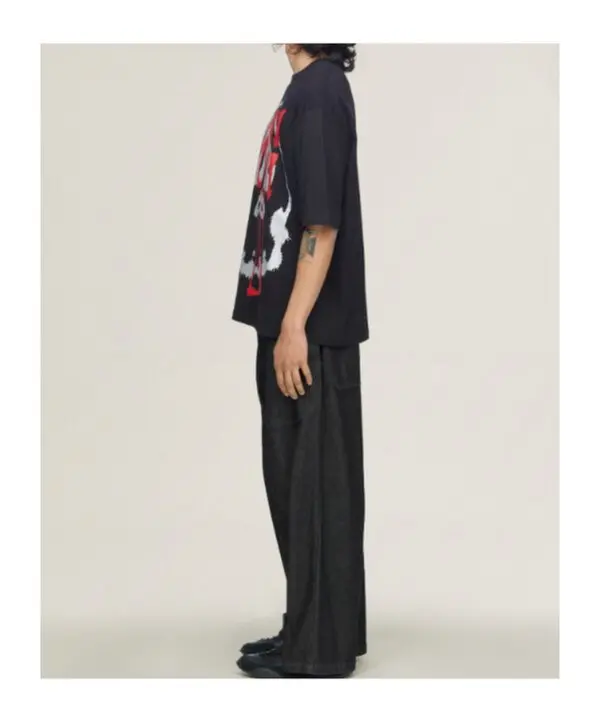 Y3 Skull Graphic T-shirt In /red
