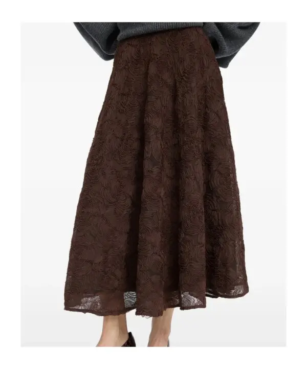 ROTATE BY BIRGER CHRISTENSEN Floral-mesh Sun Skirt