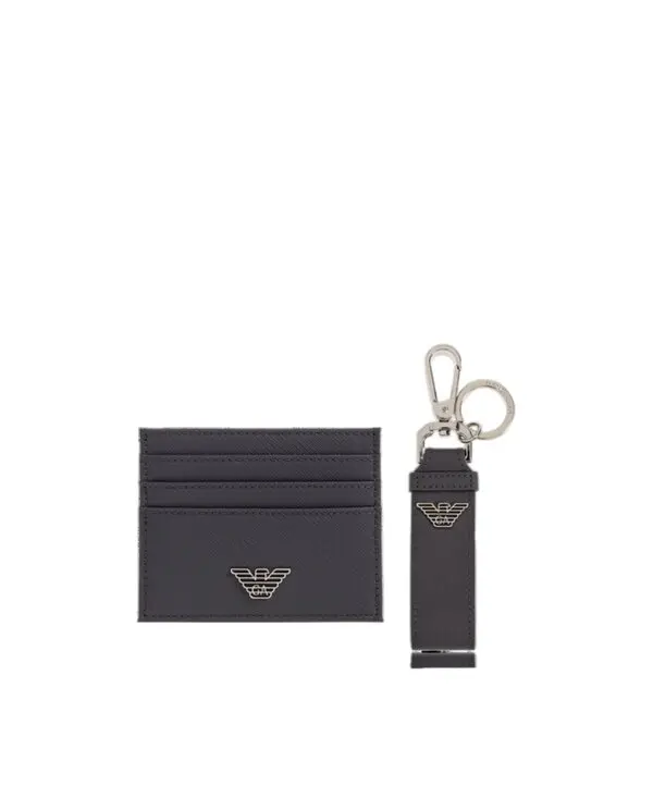 Emporio Armani Slim Card Holder And Keychain Set