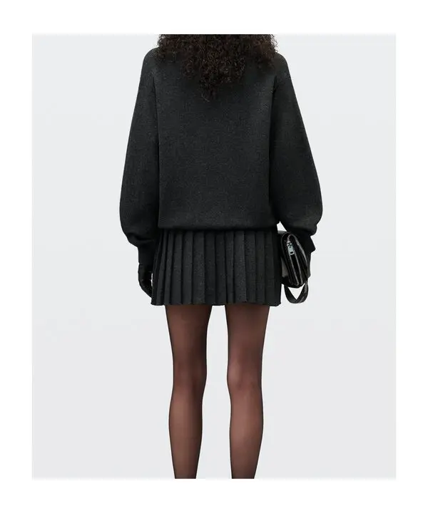 Alexander Wang Long Sleeve Polo Dress With Pleated Skirt