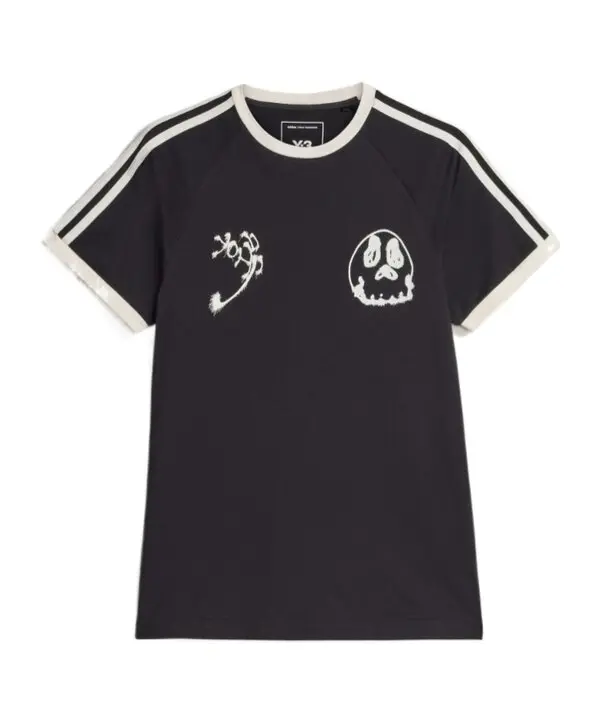 Y3 Skull-print 3-stripes T-shirt