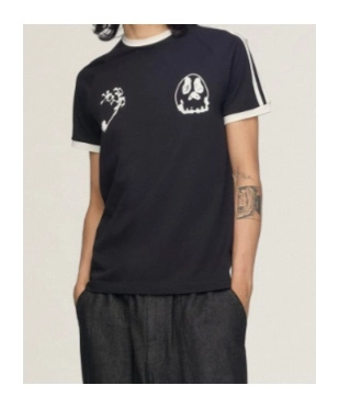 Y3 Skull-print 3-stripes T-shirt