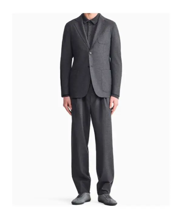 Giorgio Armani Unlined Single-breasted Stretch Cashmere Jacket With Two Buttons