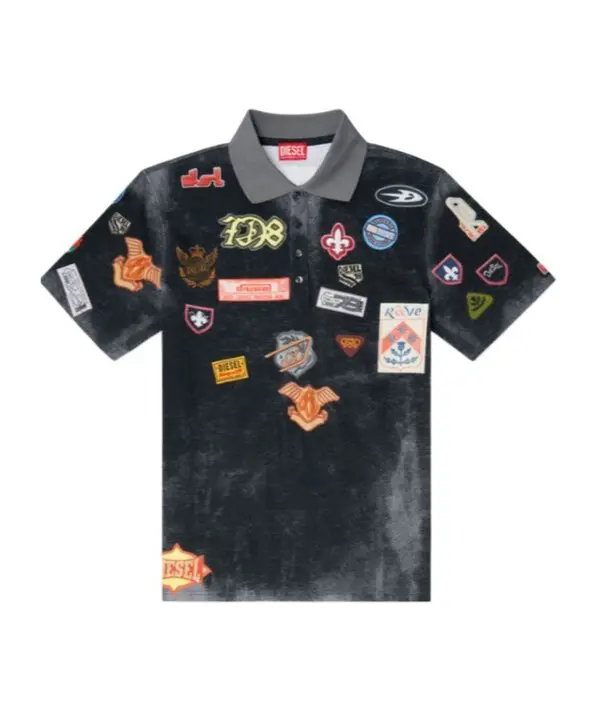 DIESEL® Short-sleeved Polo Shirt - Black