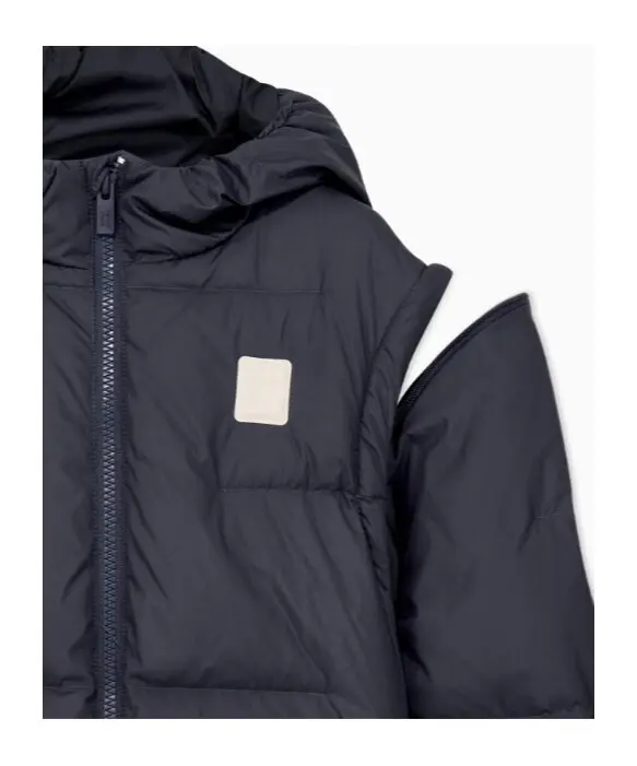 Giorgio Armani Quilted Down Jacket With Hood And Full-length Zip