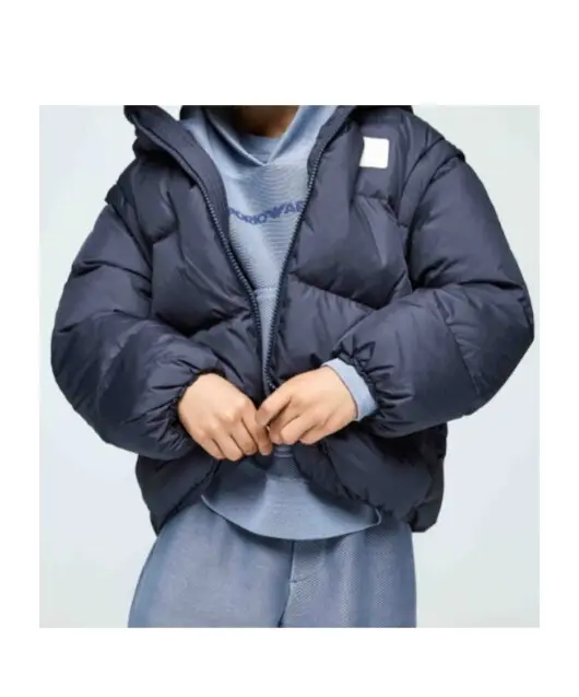 Giorgio Armani Quilted Down Jacket With Hood And Full-length Zip