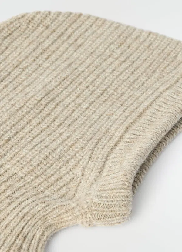 LEMAIRE Alpaca And Yak Wool Blend Balaclava - Beige / Oat