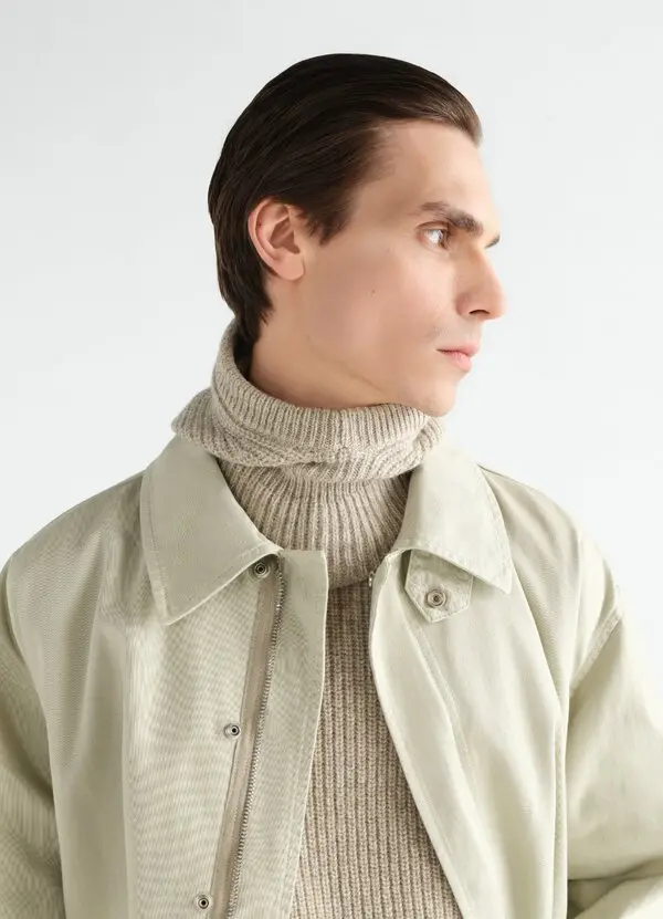 LEMAIRE Alpaca And Yak Wool Blend Balaclava - Beige / Oat