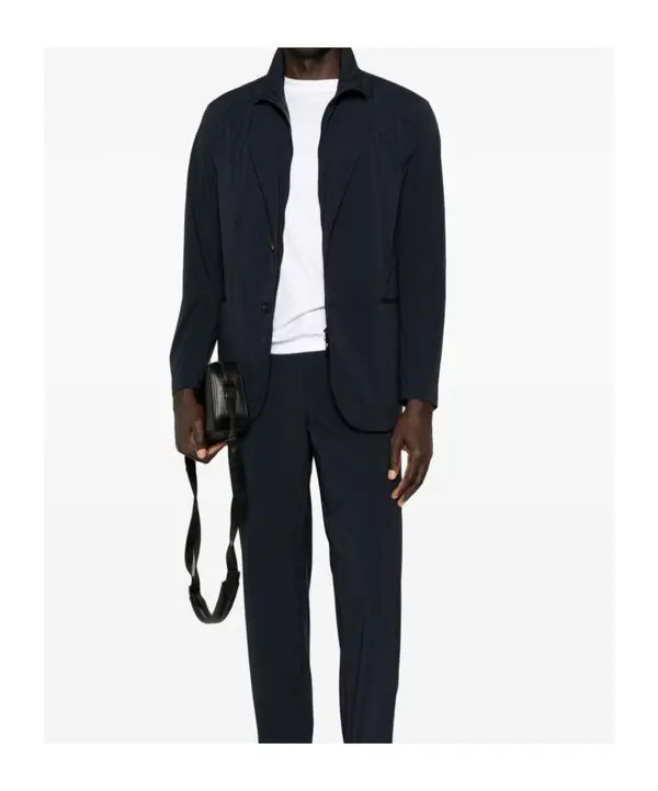 Emporio Armani Layered-effect Notched-lapel Blazer