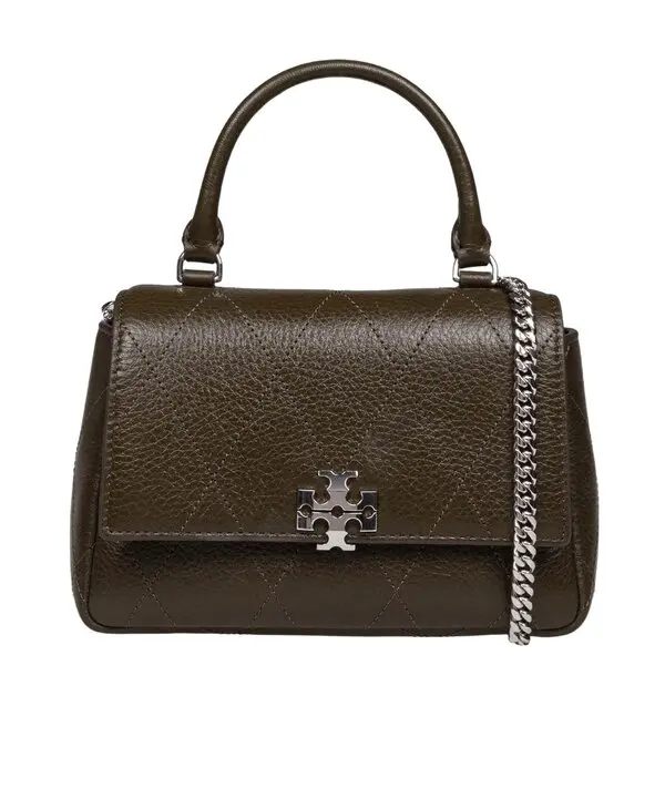 Tory Burch Mini Charlie Quilted Top-handle Crossbody - Leccio