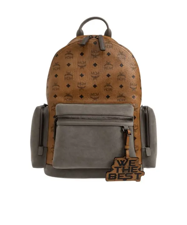 Mcm Stark Medium Visetos-print Backpack - Brown