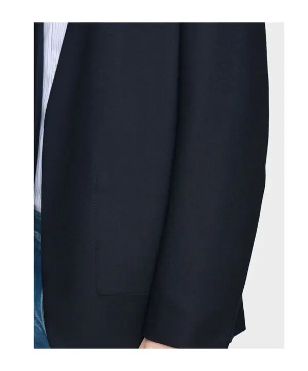 MAISON MARGIELA Open-front Collarless Jacket In Virgin Wool