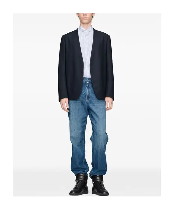 MAISON MARGIELA Lapel-free Blazer In Virgin Wool