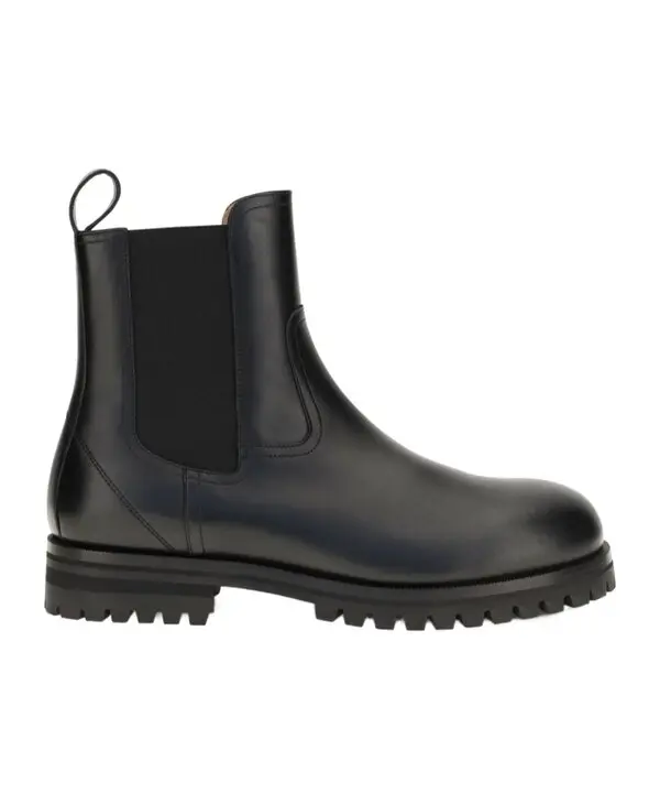 Loro Piana Kent Leather Ankle Boots