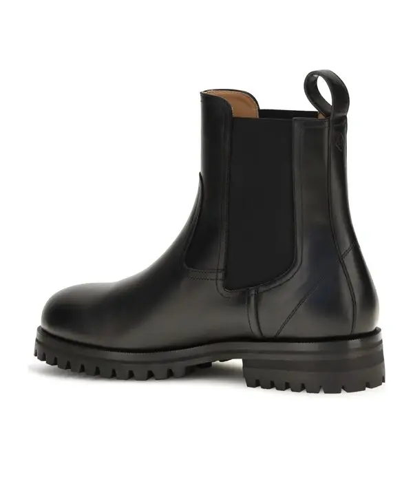 Loro Piana Kent Leather Ankle Boots