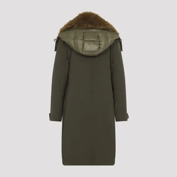 Moncler Halicte Long Down Parka - Dark Green