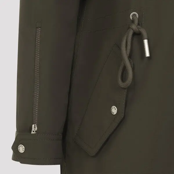 Moncler Halicte Long Down Parka - Dark Green