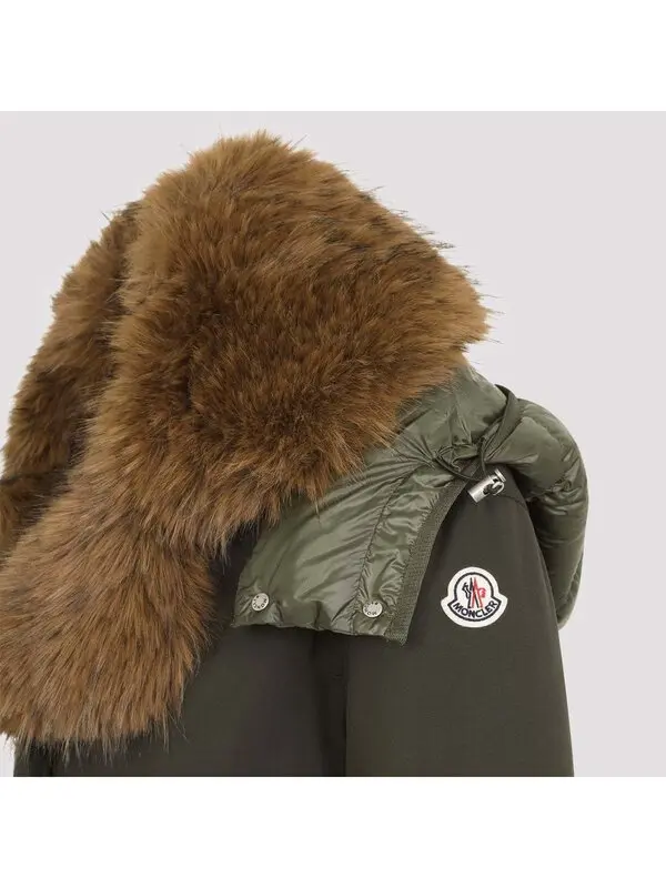 Moncler Halicte Long Down Parka - Dark Green