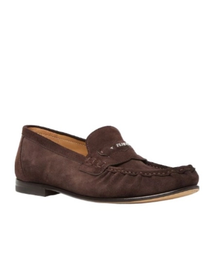 Fendi Scrunch Loafers With Logo Detailing - Brown