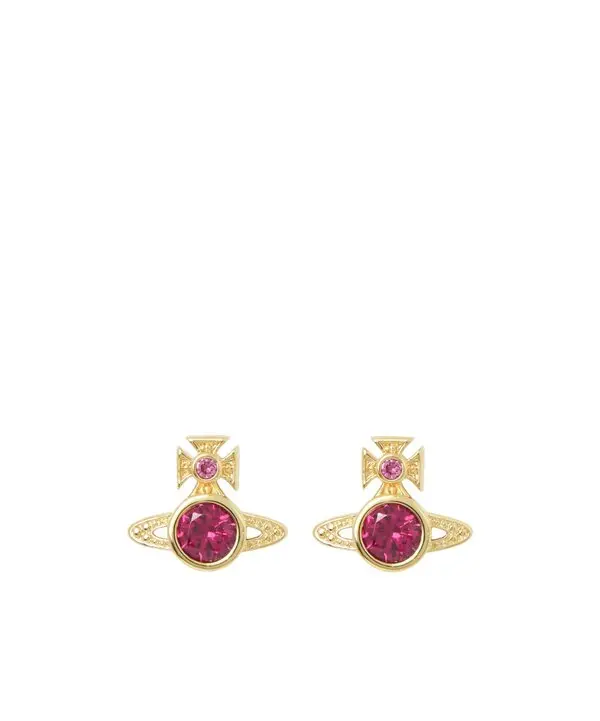 VIVIENNE WESTWOOD London Orb Crystal Embellished Earrings - Gold/red