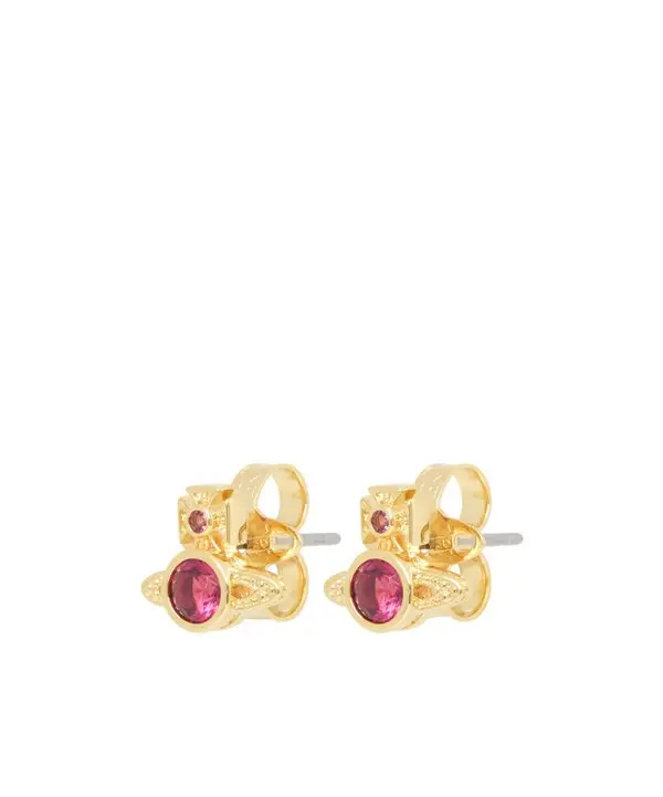VIVIENNE WESTWOOD London Orb Crystal Embellished Earrings - Gold/red