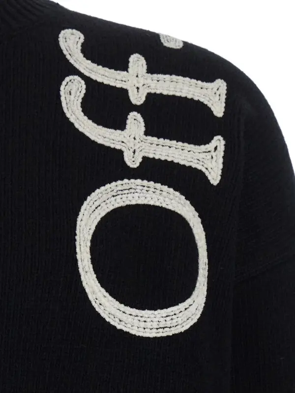 Off-White Logo-embroidered Knitted Sweater