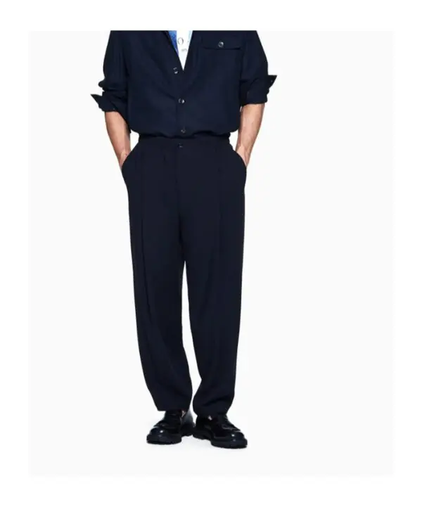 Giorgio Armani Elasticated-waistband Straight-leg Trousers