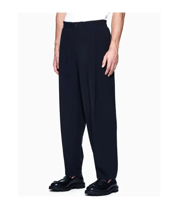Giorgio Armani Elasticated-waistband Straight-leg Trousers