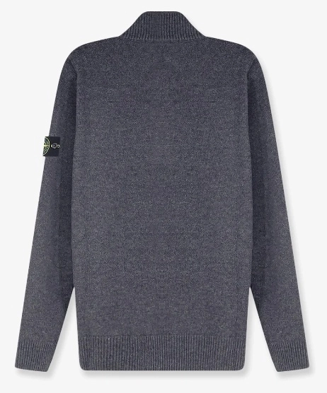 Stone Island Regular-fit Half-zip Jumper - Charcoal