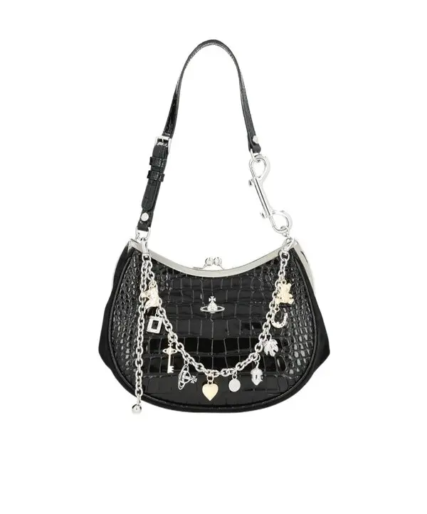 VIVIENNE WESTWOOD Charm Frame Shoulder Bag - Black