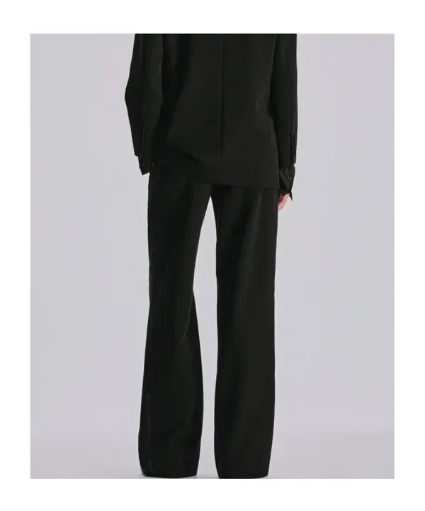 THE ROW Lind Bootcut Trousers With Satin Tuxedo Stripes