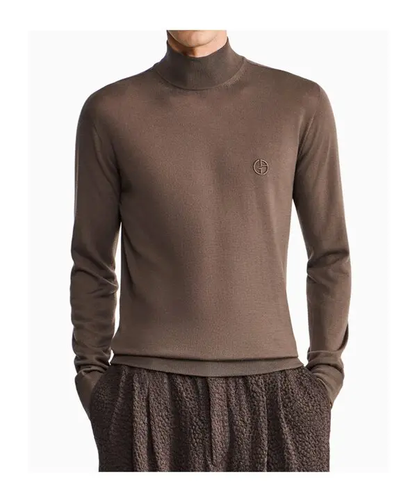 Giorgio Armani Slim-fit High-neck Virgin Wool Sweater