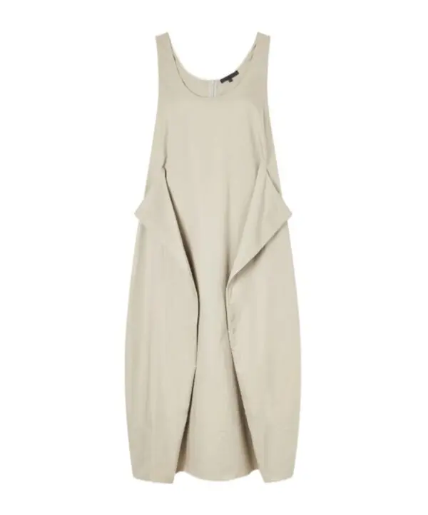 Tibi Cotton Tank Dress - Beige
