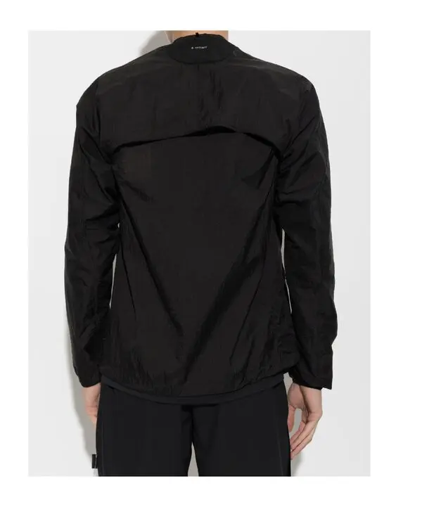 Satisfy Long-sleeved Casual Jacket With Stand Collar And Zip Closure