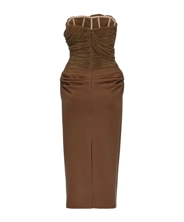 Magda Butrym Strapless Draped Corset Dress