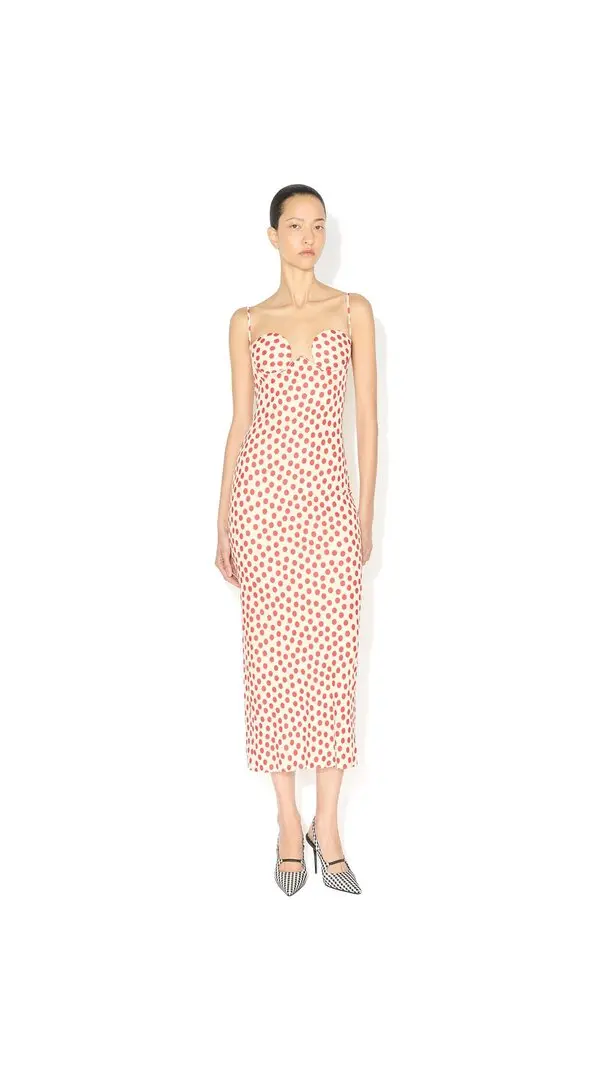 Alaïa Polka-dot Midi Dress