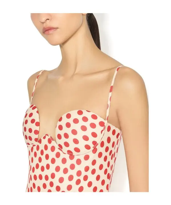 Alaïa Polka Dot Midi Dress - No