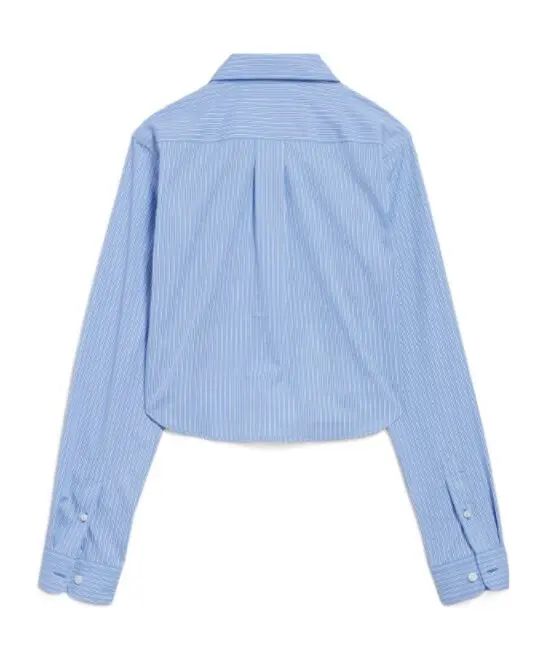 Balenciaga Striped Cropped Shirt