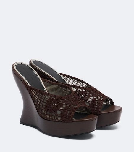 Magda Butrym Crocheted Wedge Sandals