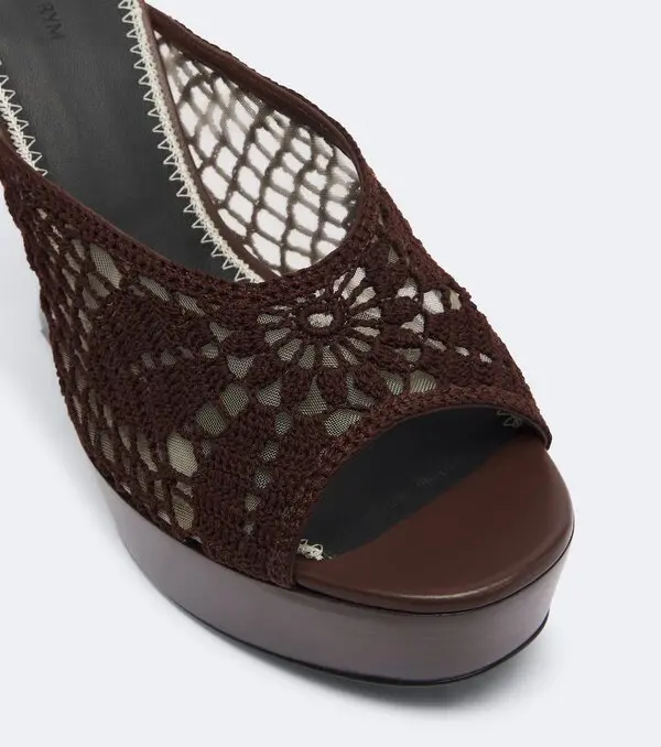 Magda Butrym Crocheted Wedge Sandals