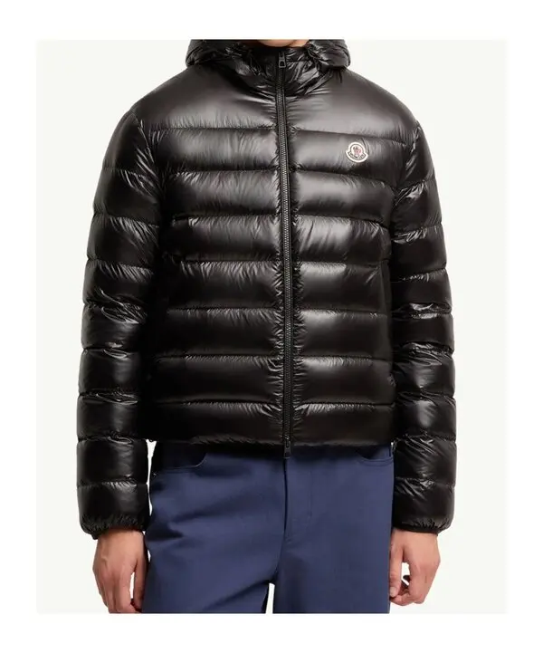 Moncler Forzo Logo Patch Down Jacket - Black