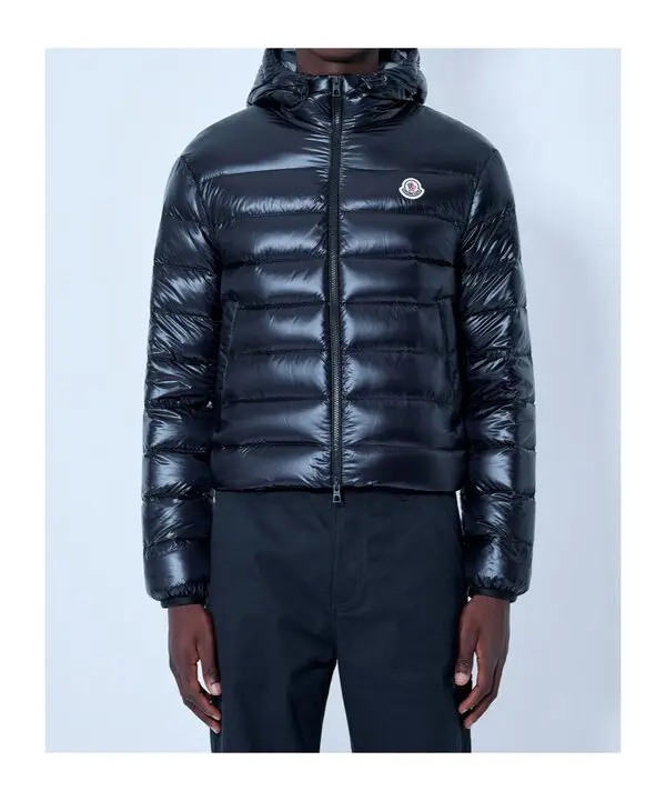 Moncler Forzo Logo Patch Down Jacket - Black