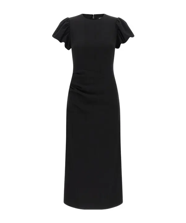 ROTATE BY BIRGER CHRISTENSEN Puff Sleeve Draped Dress - Onyx