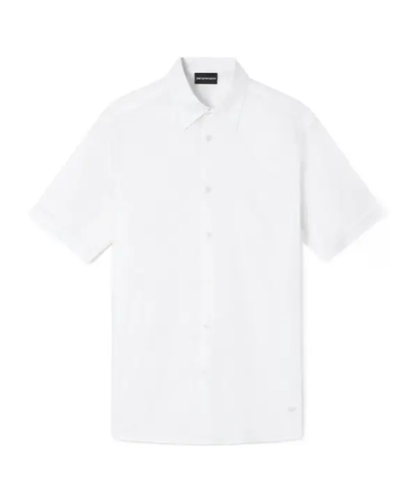 Emporio Armani Button-up Short-sleeved Shirt - White