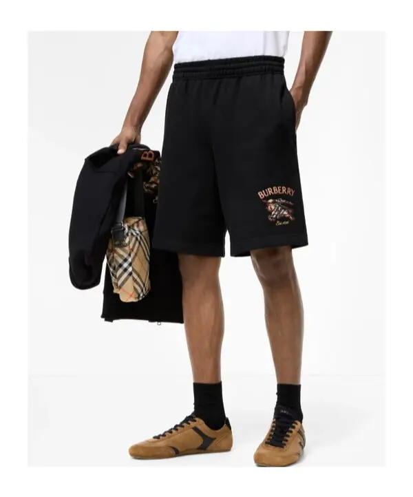 Burberry Cotton Shorts With Logo Detail