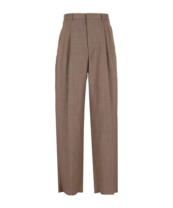 Emporio Armani Tailored Trousers With Belt Loops - Beige