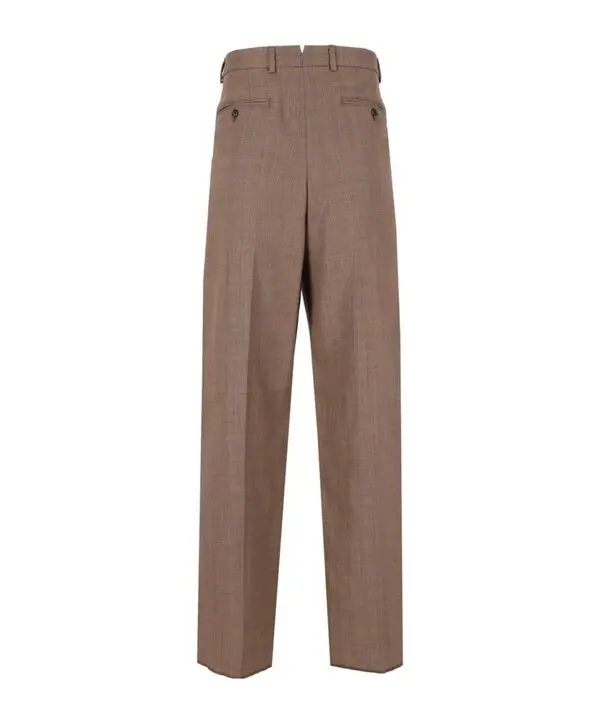 Emporio Armani Tailored Trousers With Belt Loops - Beige