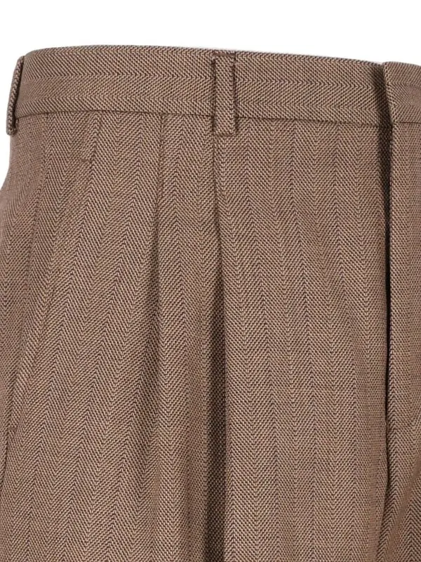 Emporio Armani Tailored Trousers With Belt Loops - Beige