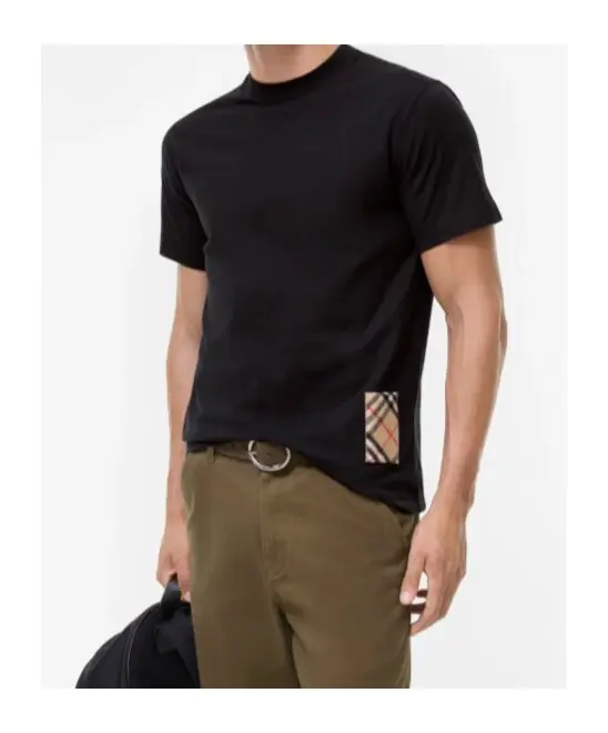 Burberry Check Label Crewneck T-shirt