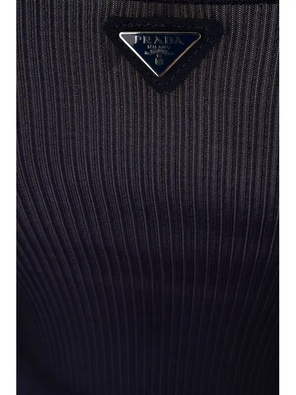 Prada Ribbed Knit Silk Tank Top